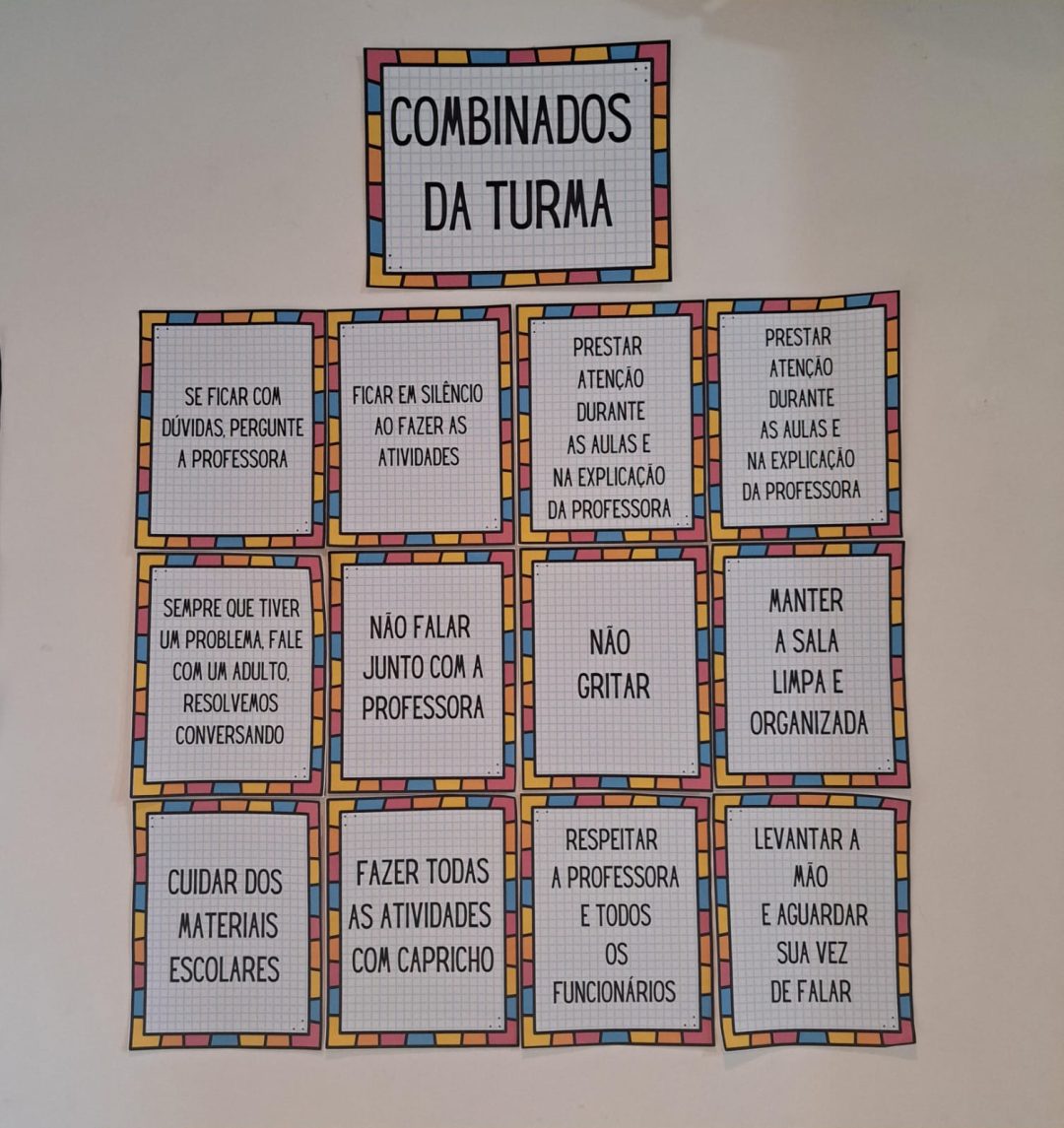 Combinados da turma – Professora Mayra